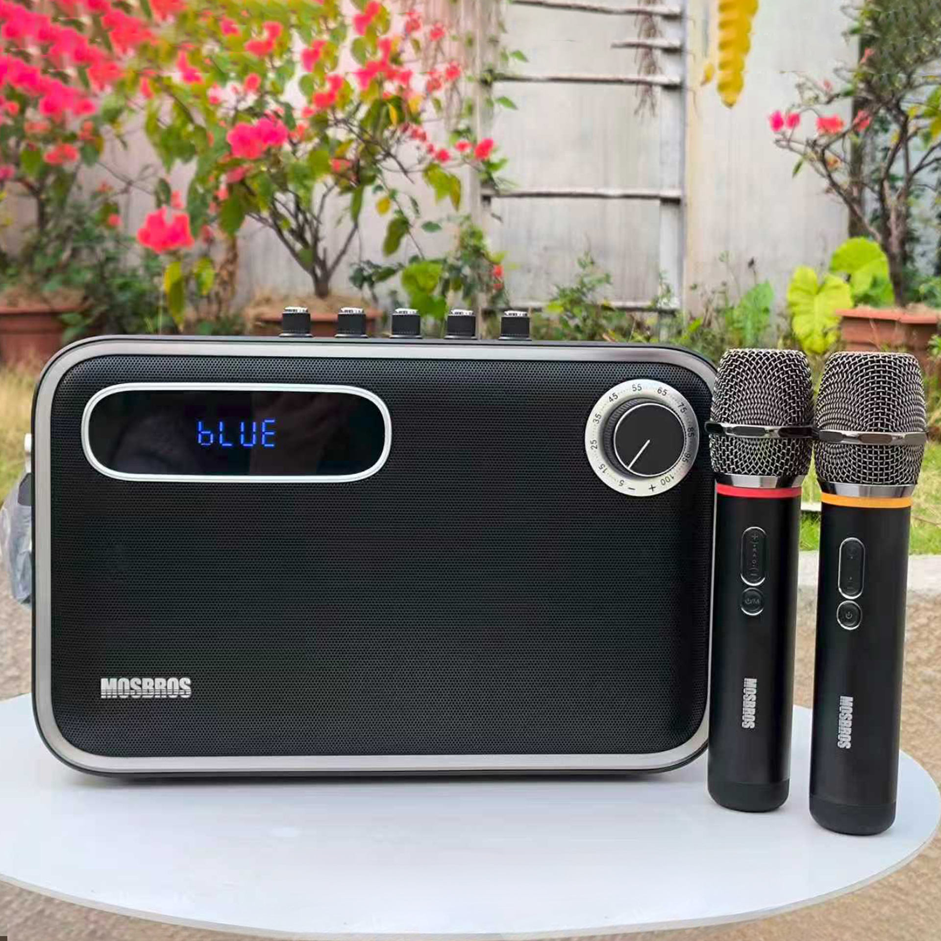 Three way blueooth speaker with portable strap